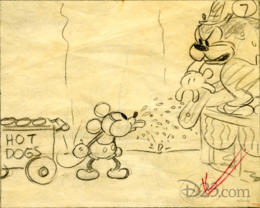 Vintage storyboard sketches show Mickey's speaking debut in the 1929 ...