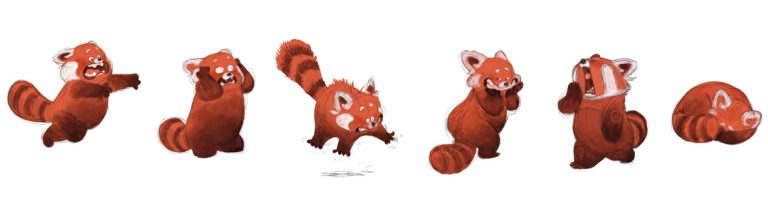 Unbearably Cute Turning Red Concept Art - D23
