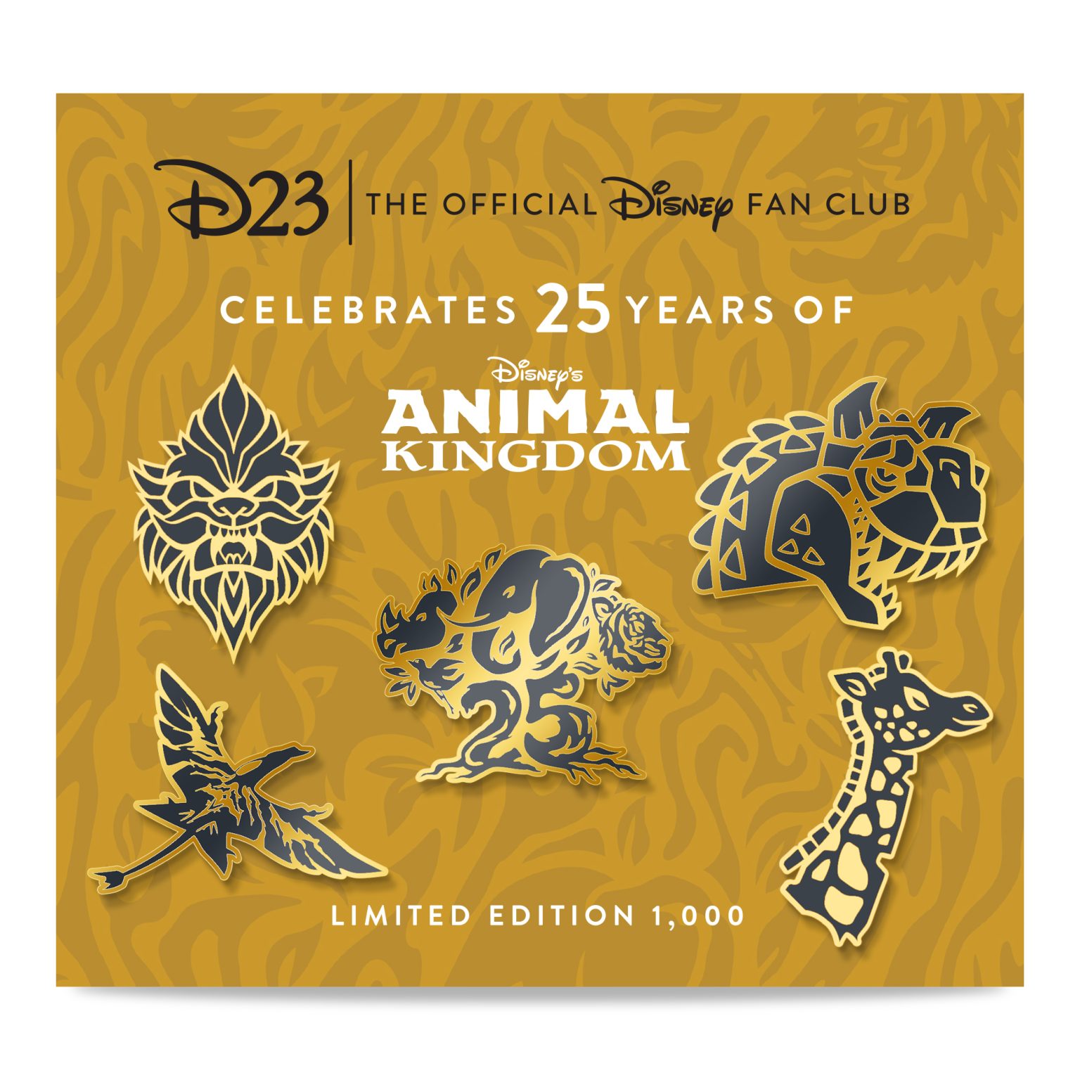 Beyond Wild Pin Set Celebrating Disney’s Animal Kingdom 25th ...