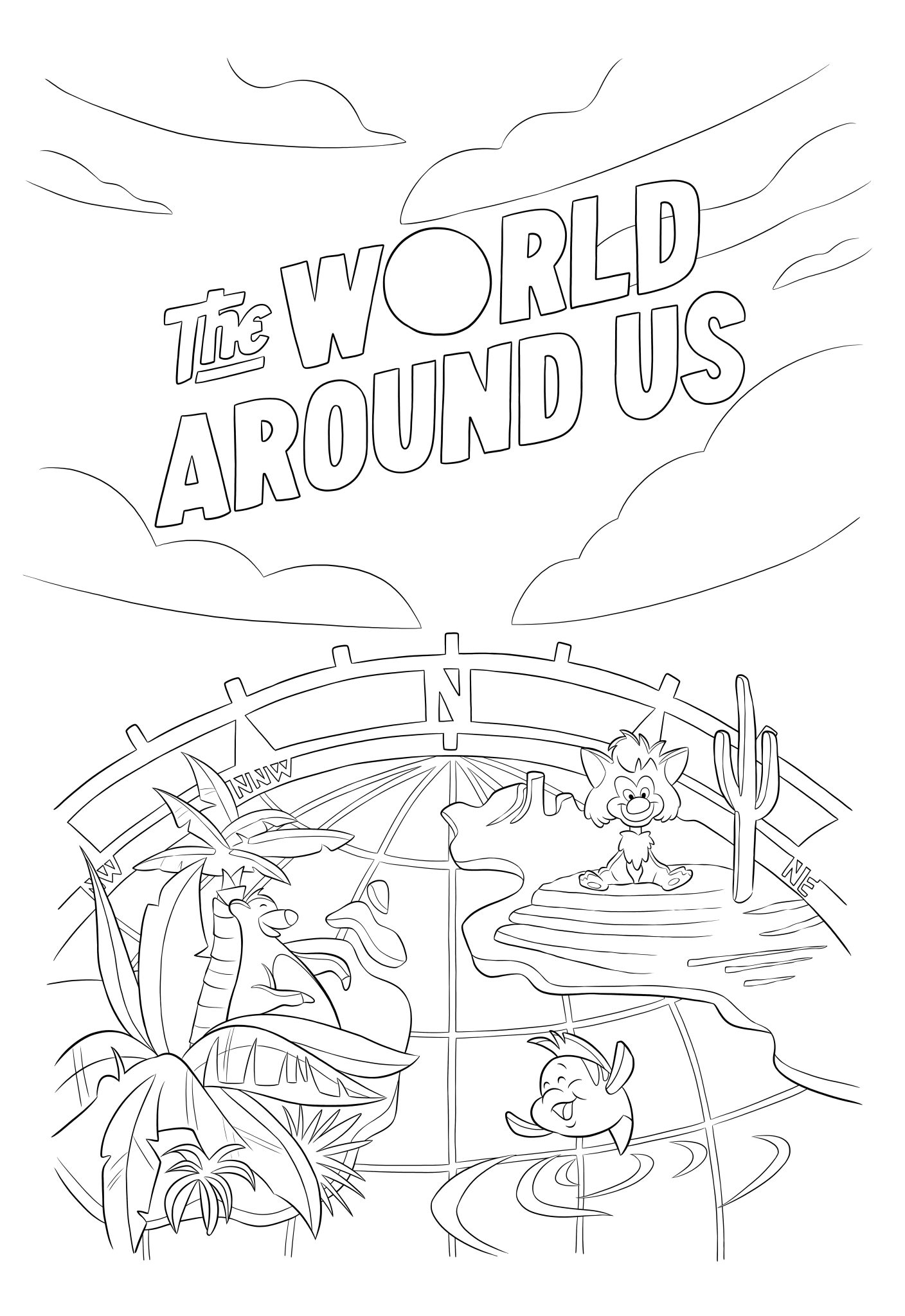 D23 Earth Month Coloring Page - D23