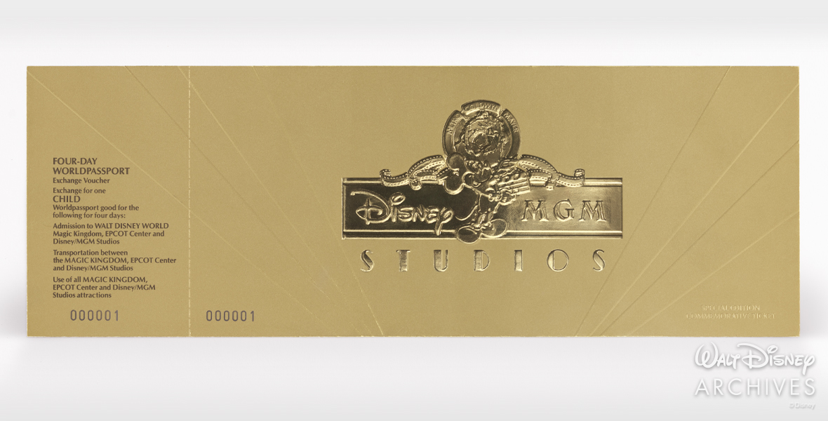 Epcot Commemorative Ticket