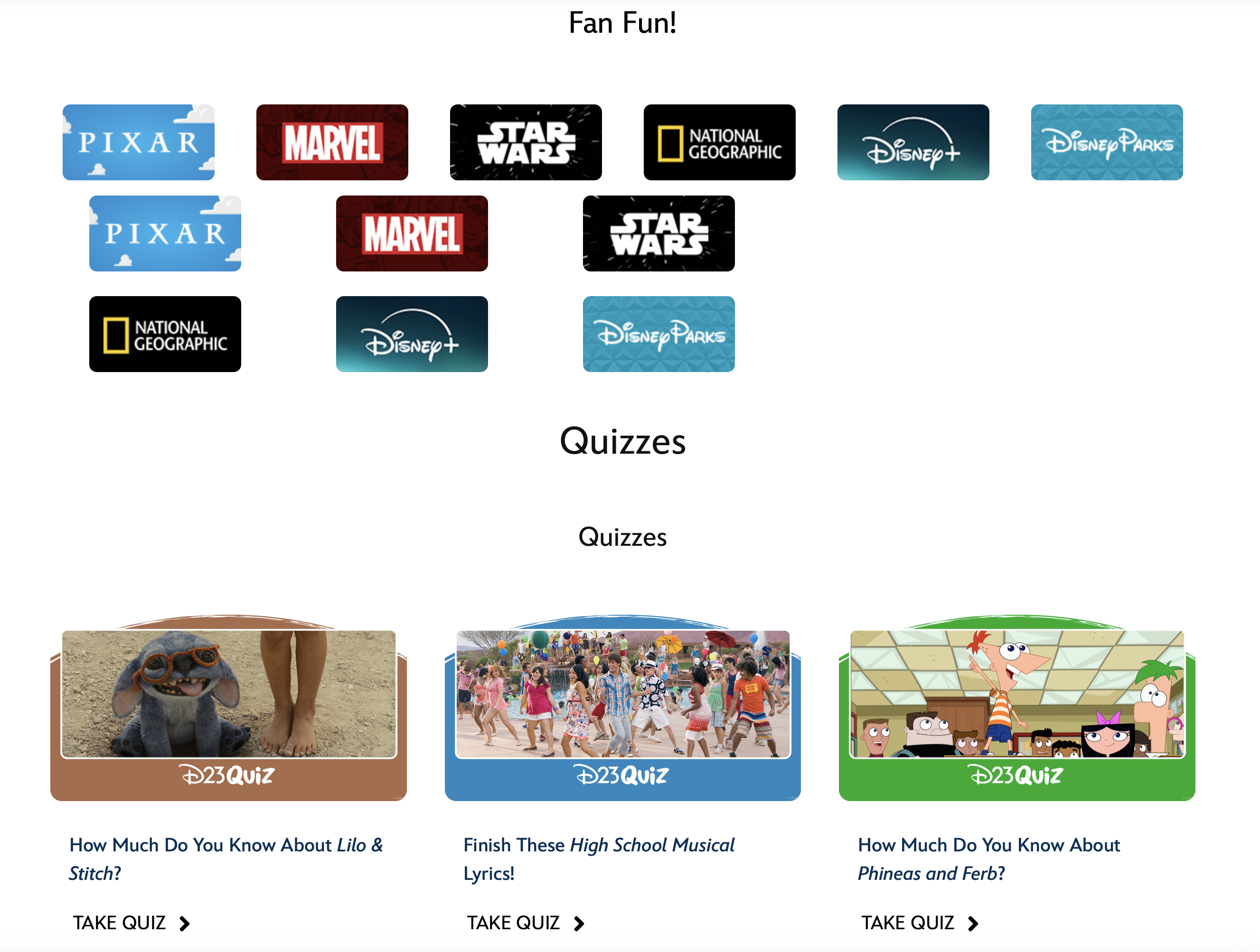 Homepage - Fan Fun - D23